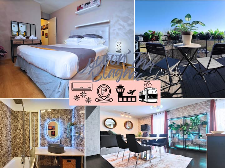 T2 Parking/balcon/tramway/clim Blagnac Aéroport - Blagnac
