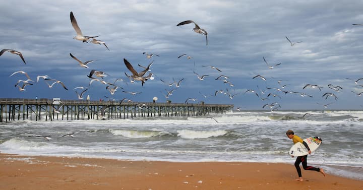 Seaglass Villa Ii, Ocean Views, Walk To The Beach! - Flagler Beach, FL