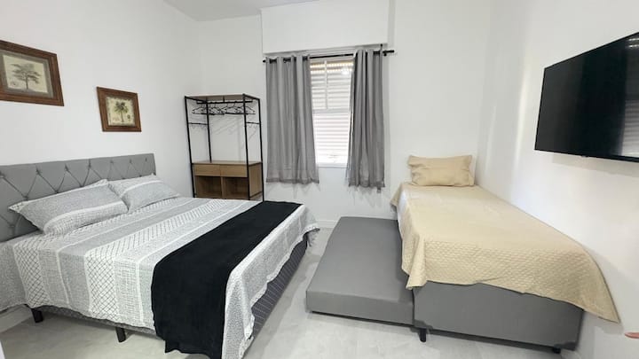 6x/ Praia /Ar/ Wi-fi /Iptv/embare - Santos
