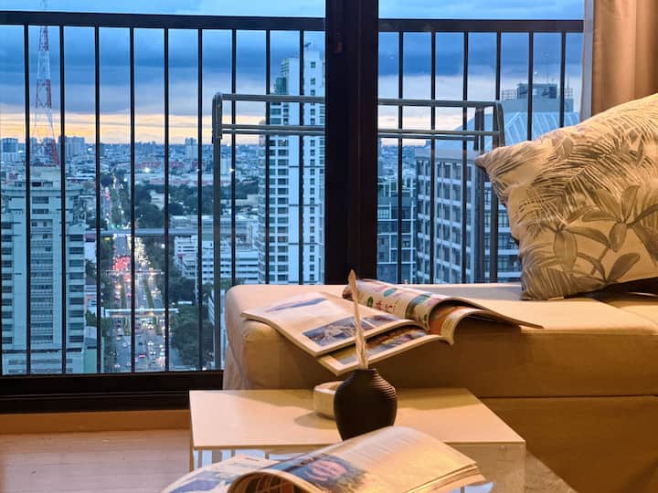 机场快线 无边泳池 Phaya Thai/接机/健身房 - Bangkok