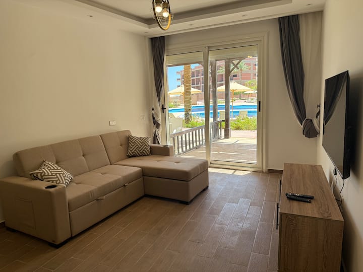 Warm Terrace-patio Pool View Spacious Sahl Hashesh - Hurghada