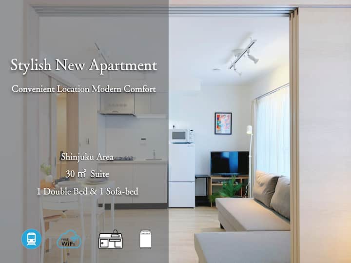 Snyi3-cozy Bright Apartment Central Shinjuku 30㎡ - Shinjuku City
