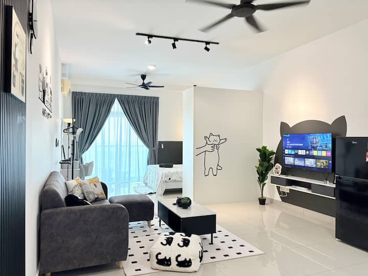Cute Chic Cat Style｜1-2pax Studio｜jbtown 5min Ksl - Johor Bahru