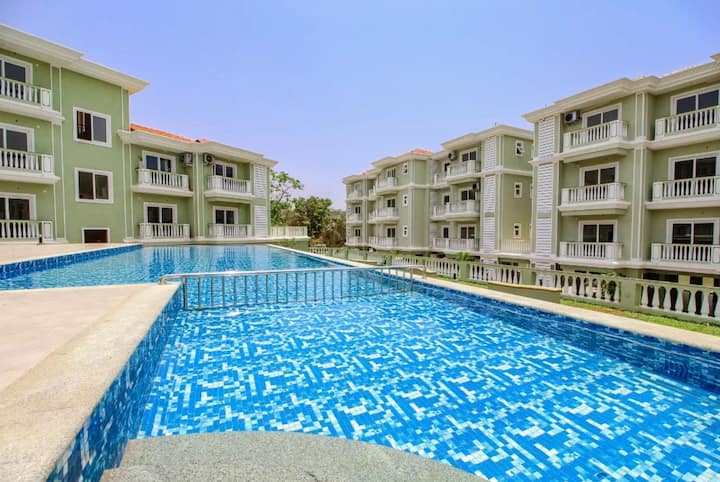1bhk With Pool And Gym- 12 Km To Airport - Colvale - Goa