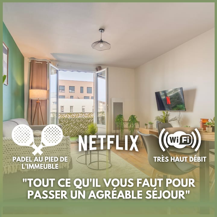 Le Verdoyant – Netflix – Grand Balcon – Padel - Villeurbanne