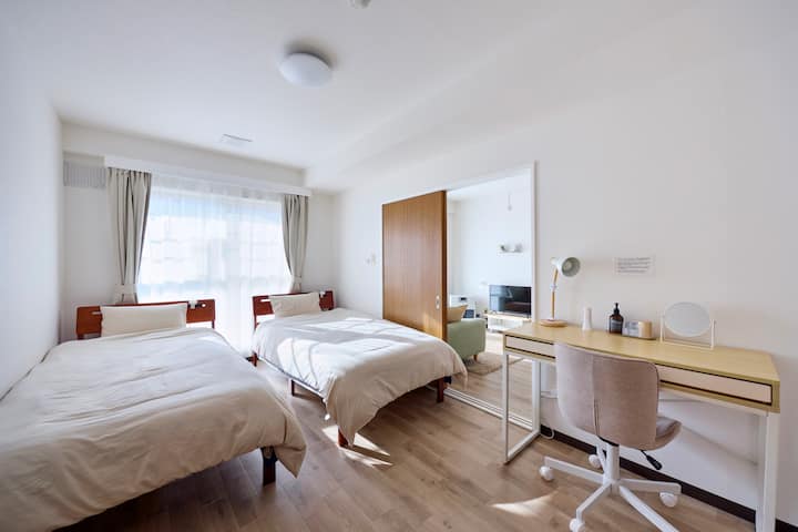 Obihiro | Spacious 39㎡ 1ldk | Twin Beds | Free P - Obihiro