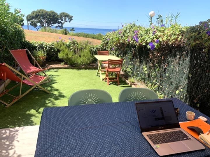 "L'océane" Studio-jardin-vue Mer-clim-wifi-parking - La Ciotat