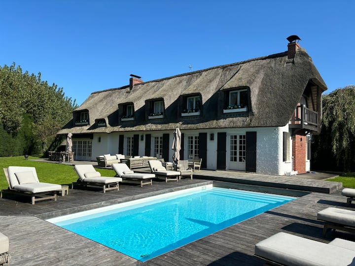 Elégante Chaumière Normande 6 Chambres & Piscine - Blonville-sur-Mer
