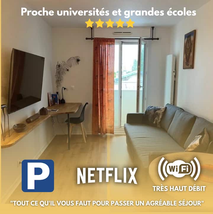 Savannah - T2 Entièrement Rénové/balcon /Parking - Bègles