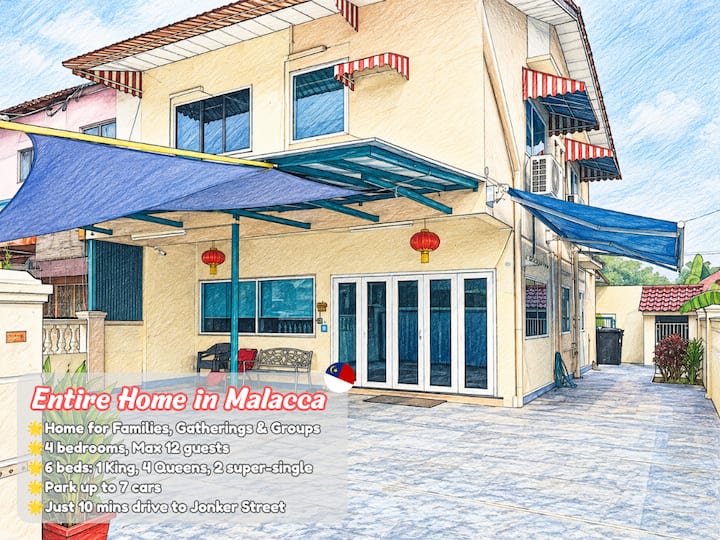 Classic Heritage Home | Park 6 Cars | Comfy Hill 2 - Malacca