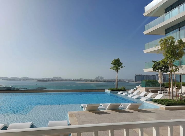 Miami Vibes - 1br W/ Private Beach, Sea, Palm View - Dubai Marina