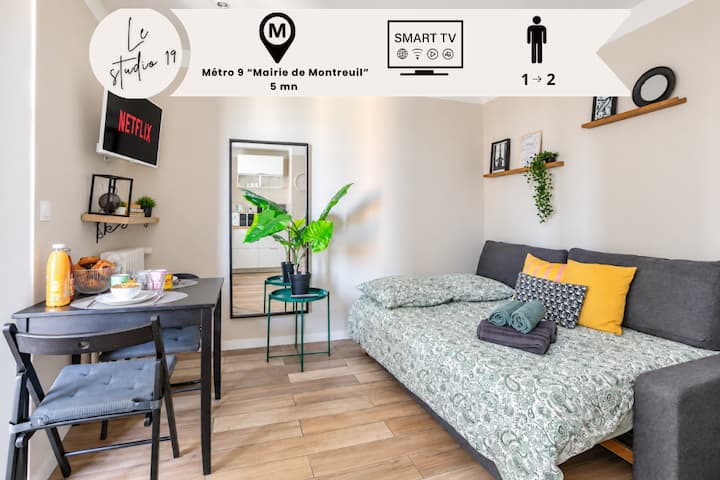 Studio "19"  Central And Quiet  Paris In 20 Mins - Montreuil