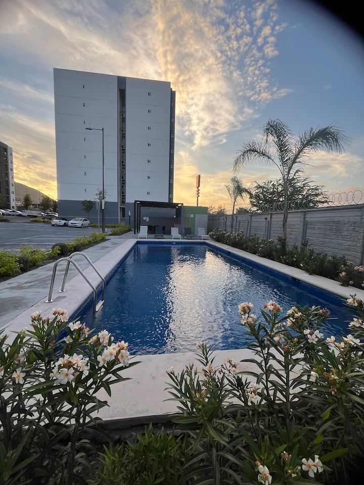 Nuevo Departamento Amueblado Cerca De Estadio Bbva - Guadalupe