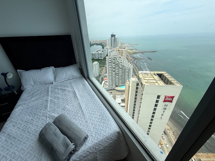 2br Piso 31 Beachfront Central Location Sea ​​View - Cartagena