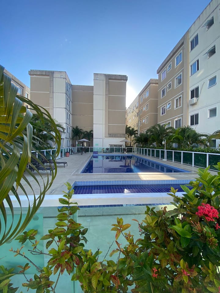 Ap. Mobiliado Com Ar Cond. Abrantes/ Camaçari - Lauro de Freitas