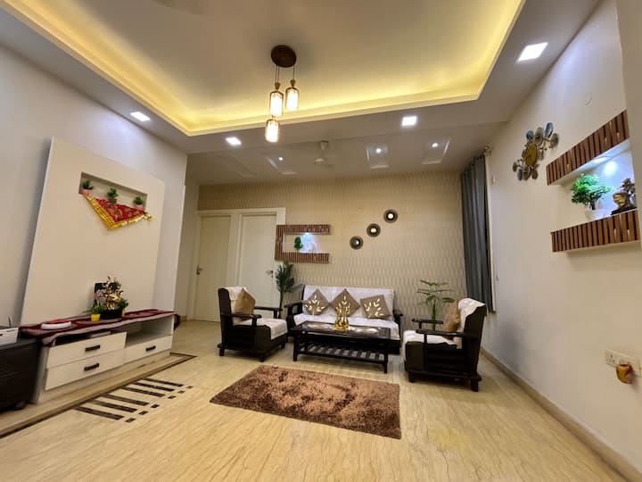 Bright & Airy 3bhk Flat With Balcony • Near Dmall - Ghaziabad