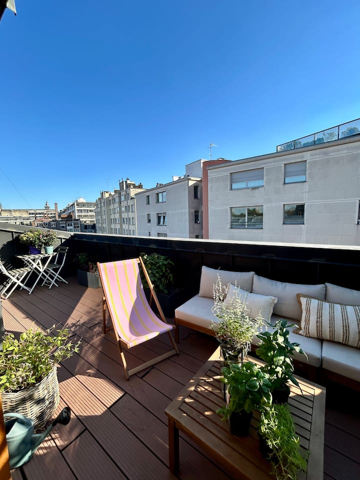 Duplex Lumineux Avec Terrasse - ibis budget Lille Centre