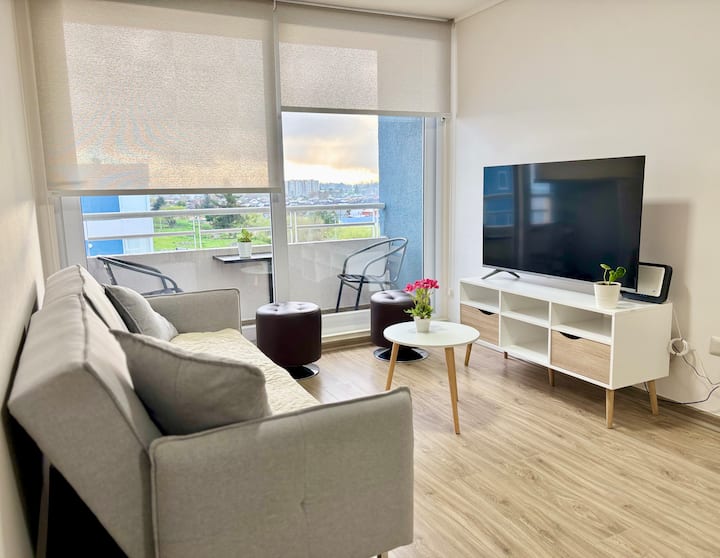 Depto. Nuevo 3d+2b+2e Con Aire Acondicionado - Los Angeles, Chile