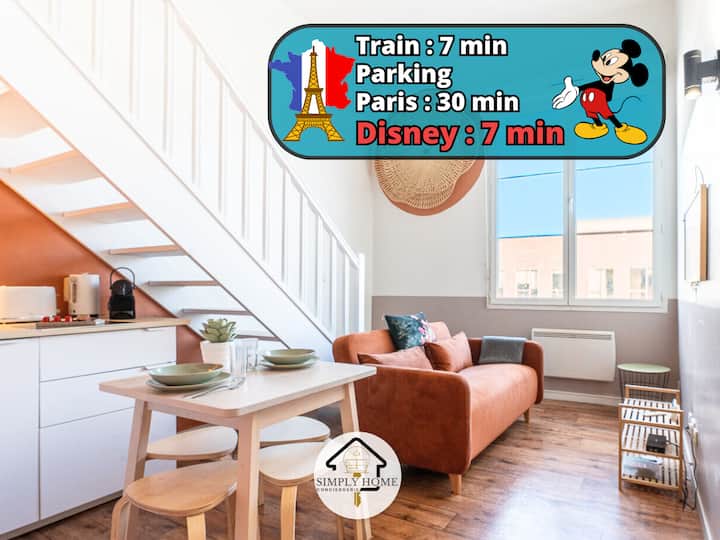 Alpha– Disney 6min/ Gare 3min/ Paris 30min/parking - Montévrain