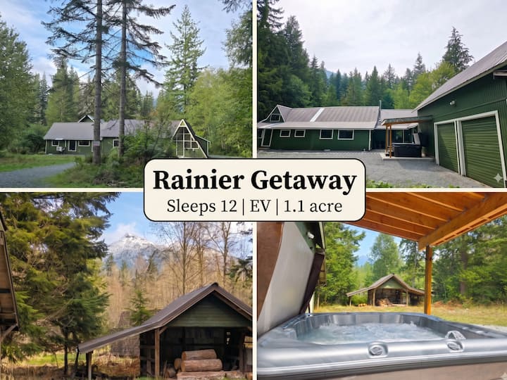 Hot Tub, Mtn View, Gym, Games, Gig Wifi: Sleeps 12 - Ashford, WA
