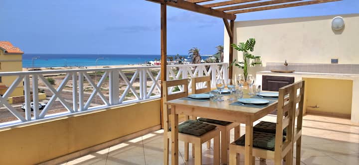 Penthouse Avec Vue Sur L'océan - 2 Chambres - Wifi - Cabo Verde