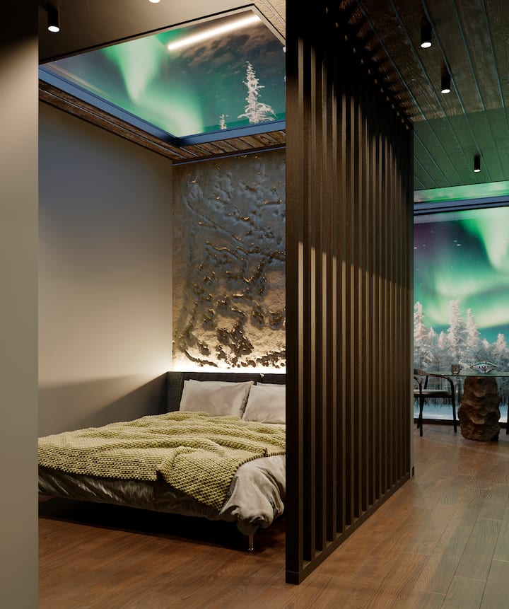 Lodge Arctic 2 – Sauna, Toit Vitré & Vue Lac Inari - Inari