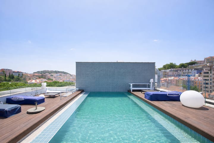 Rooftop Pool Avenida Da Liberdade - Lizbona