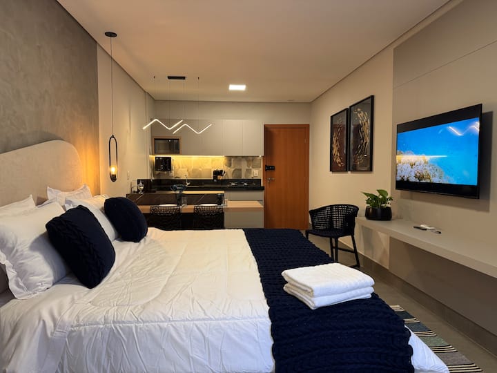 Loft Montblanc | Cama King | Centro De Uberlândia - Uberlândia