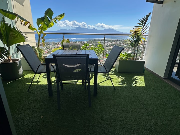 Vue Mer Et Moorea - Tahiti
