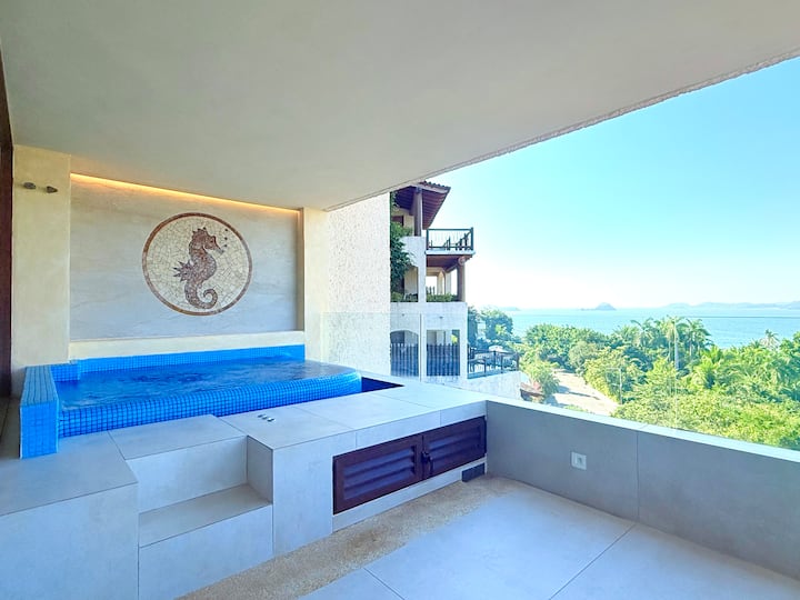 Jacuzzi Privado, Vista Al Mar Y A Orilla De Playa - Ixtapa Zihuatanejo