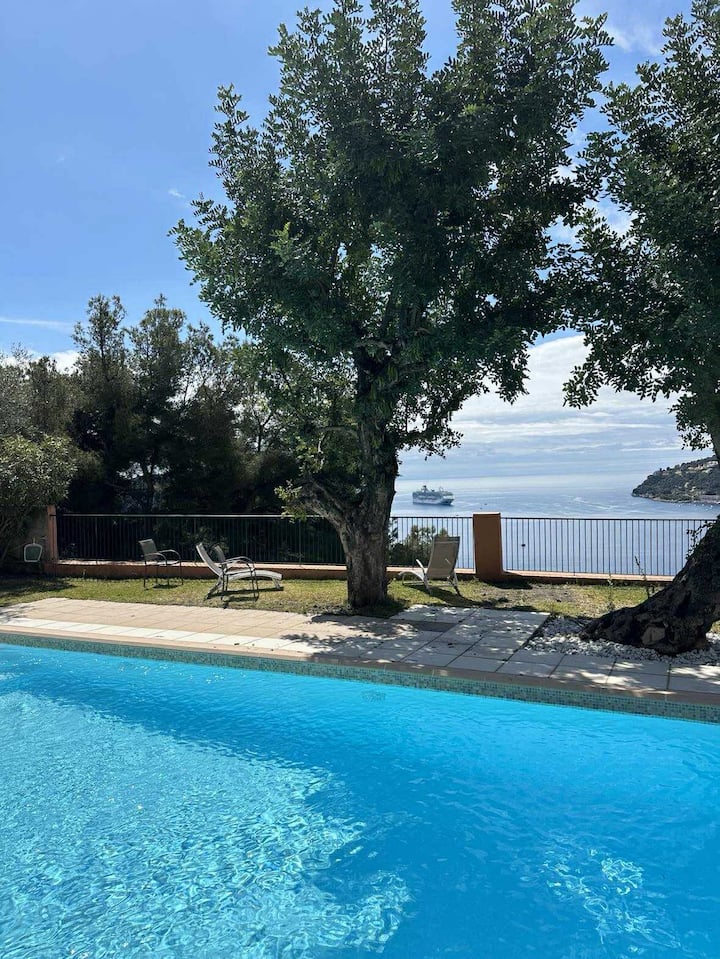 Udsigtslejlighed Med Pool Og Stor Terrasse - Villefranche-sur-Mer