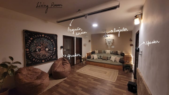 Netflix&chill - Cozy Place With Projector & Ott - Chandigarh