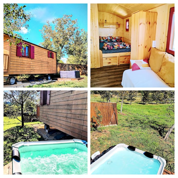 Terra Bulle Hébergement - Roulotte Climatisée Spa - Lot-et-Garonne