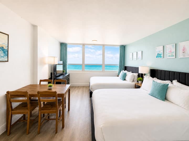 Oceanview,2 Queen Beds+freevaletparking+poolaccess - Miami Beach