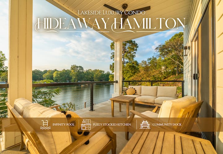 Stylish Lakefront Townhome W/ Pool & Patios - Hot Springs, AR