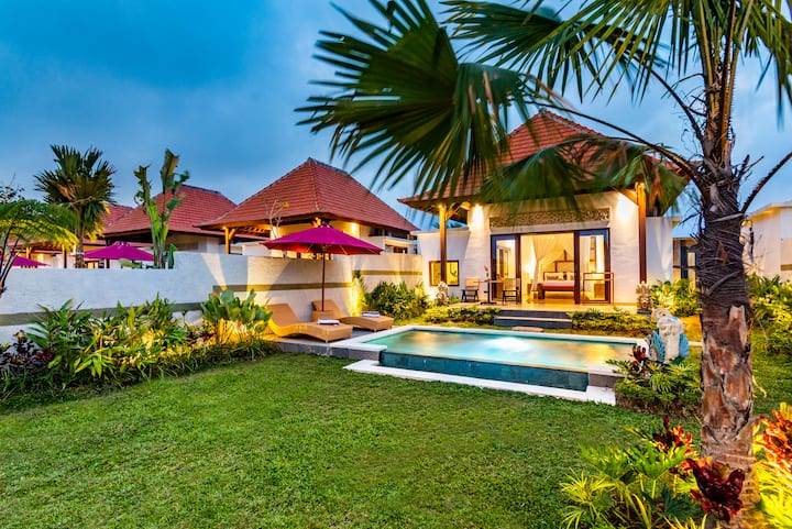 1br Ricefield View Pool Villa With Late Check Out - Bali
