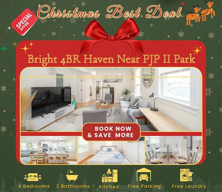 80/2 - Boston 4br | Bright Stay Near Pjp Ii Park - Norwood, MA