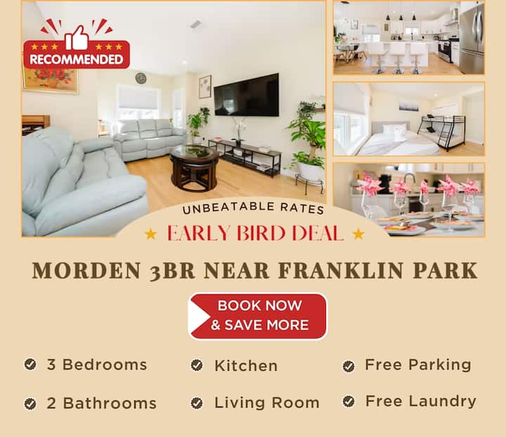 60/2 - 3br Boston | Modern Apt Near Franklin Park - Norwood, MA