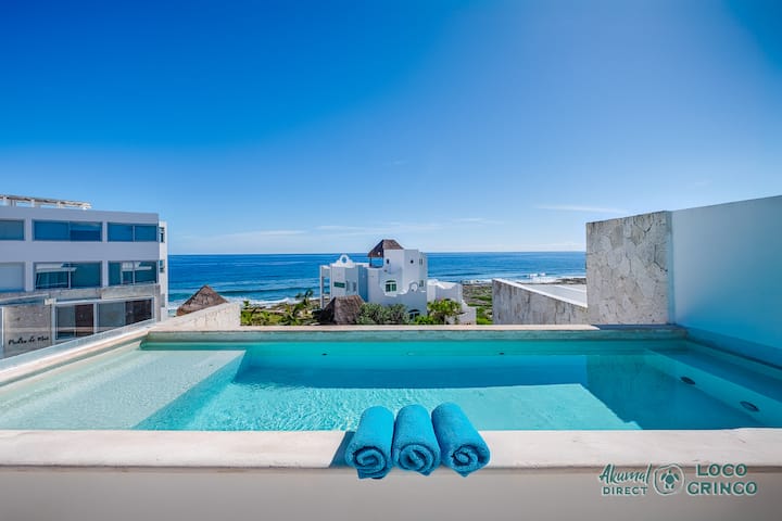 Santamar Penthouse In Akumal With Ocean Views - Akumal
