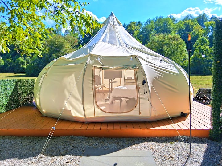 Starlit Riverfront Glamping Suite| Ac + Wifi+games - Lake of the Woods, VA