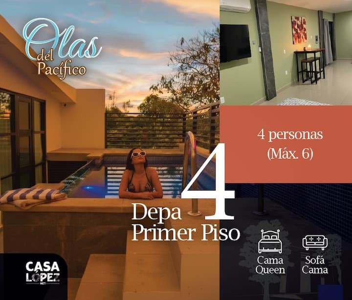 Olas Del Pacífico - Modern Loft - Pool Rooftop - Mazatlan