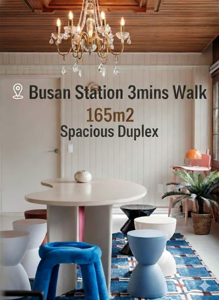 [특가]공항픽업무료/부산역도보2~3분/50평,165m2/전체렌탈/대형복층하우스@예하 - Pusan