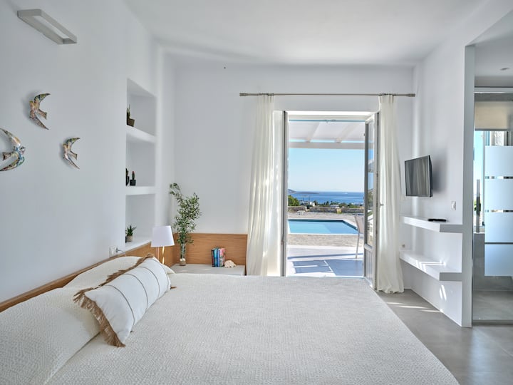 Blue Mare Villas - Villa Vrachos With Private Pool - Paros