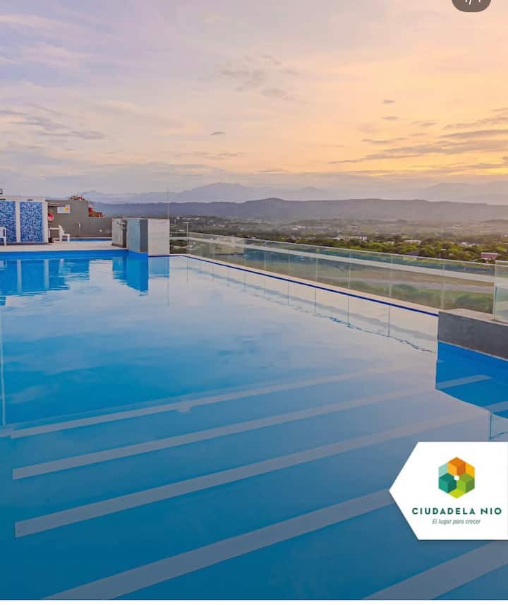 Hermoso Apartamento 3br, A/c, Gym-pool Piso 18 - Neiva