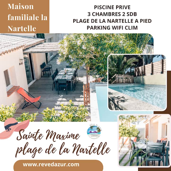 Maison Familiale Privée Calme Plage De La Nartelle - Sainte-Maxime