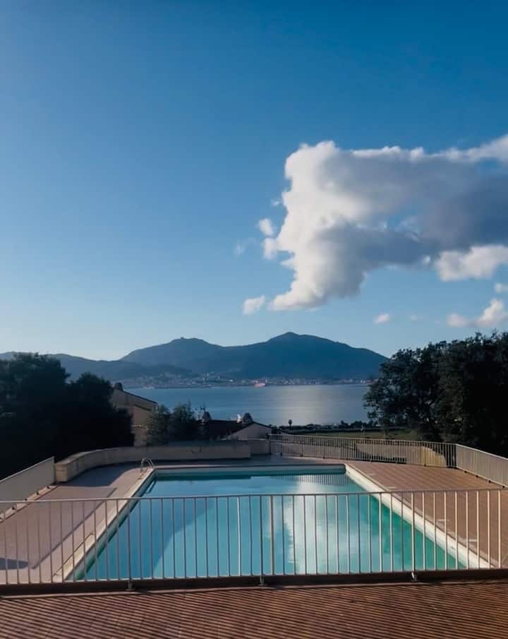 Ella - T3 Vue Mer Avec Piscine & Padel - By Tgb - Ajaccio