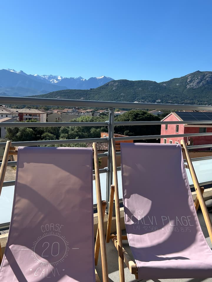 Calvi - Joli Studio Récent 21m², Terrasse 13m² S-e - Calvi