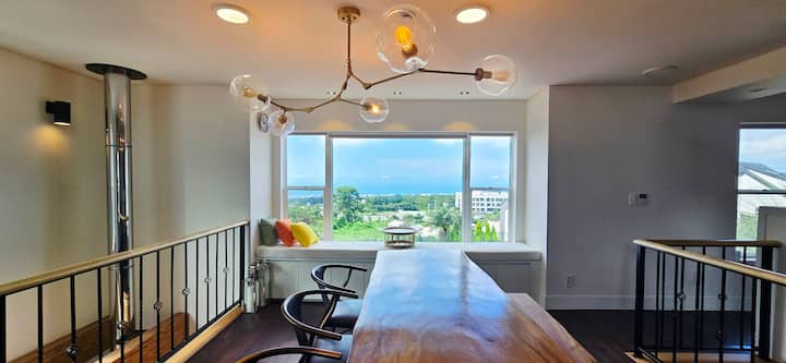 [제주애월별장]
신규Open특가/바다뷰 감성독채펜션/야외욕조/화목난로/전기그릴Bbq/ - Jeju-si