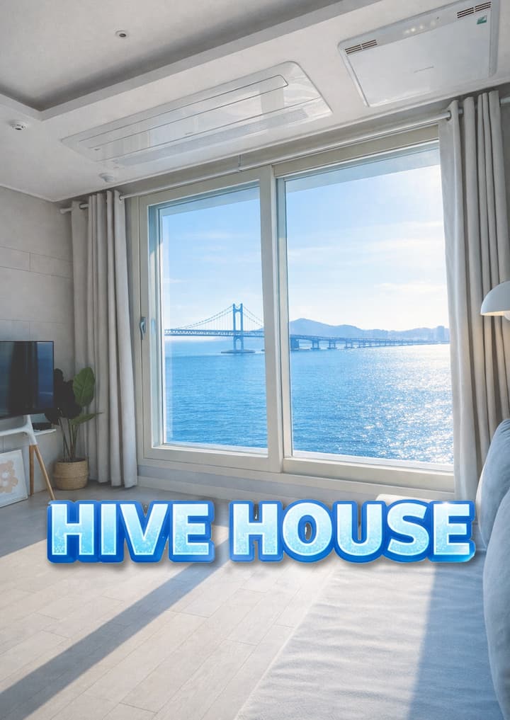 [Hive House]  #최대9인 #신규 #광안대교뷰 #청결숙소#합법숙소  #미스터멘션 - Busan