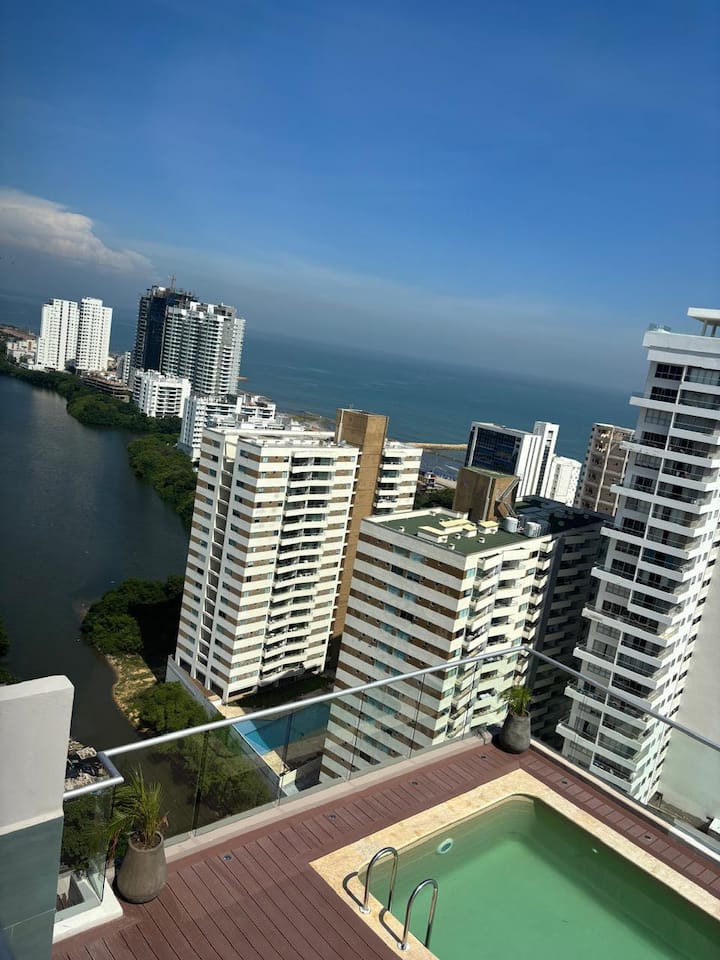 Depto. Familiar •Con Piscina Y Ducha Caliente• - Cartagena